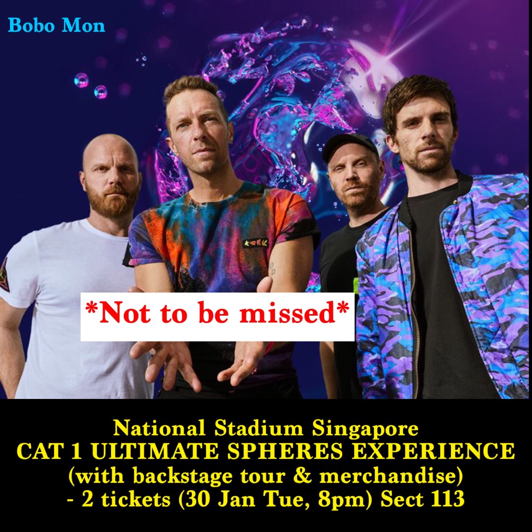 Coldplay - Backstage Tour Ultimate Spheres Concert Tickets!, Tickets ...