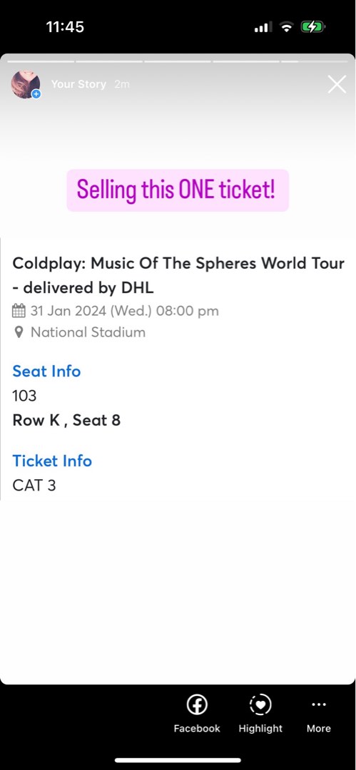 Coldplay - Music of the spheres concert ticket, Tickets & Vouchers ...