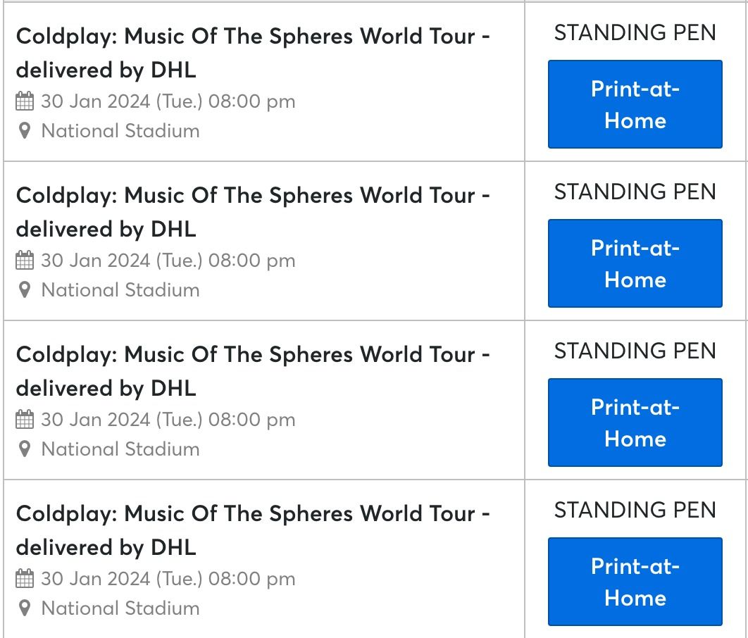(30 Jan, Tue) - Coldplay: Music Of The Spheres World Tour, Tickets ...