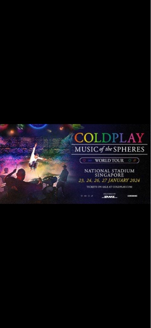 Coldplay Standing Tickets 24 Jan 2024, Tickets & Vouchers, Event ...