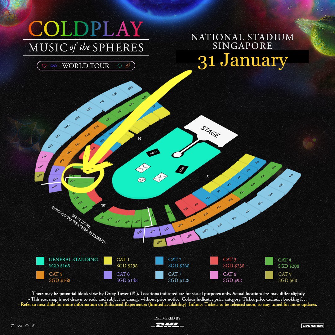 Coldplay Ticket - Jan 31, Tickets & Vouchers, Event Tickets on Carousell