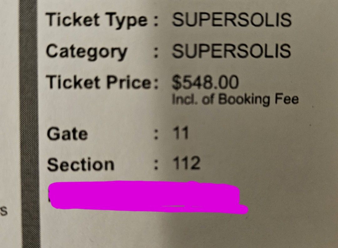 COLDPLAY VIP SUPERSOLIS 30 JAN 2024, Tickets & Vouchers, Event Tickets ...