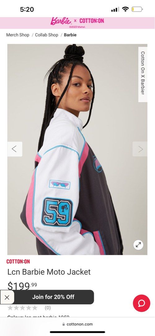 Cotton On Barbie Moto Jacket, Women's Fashion, Coats, Jackets and ...