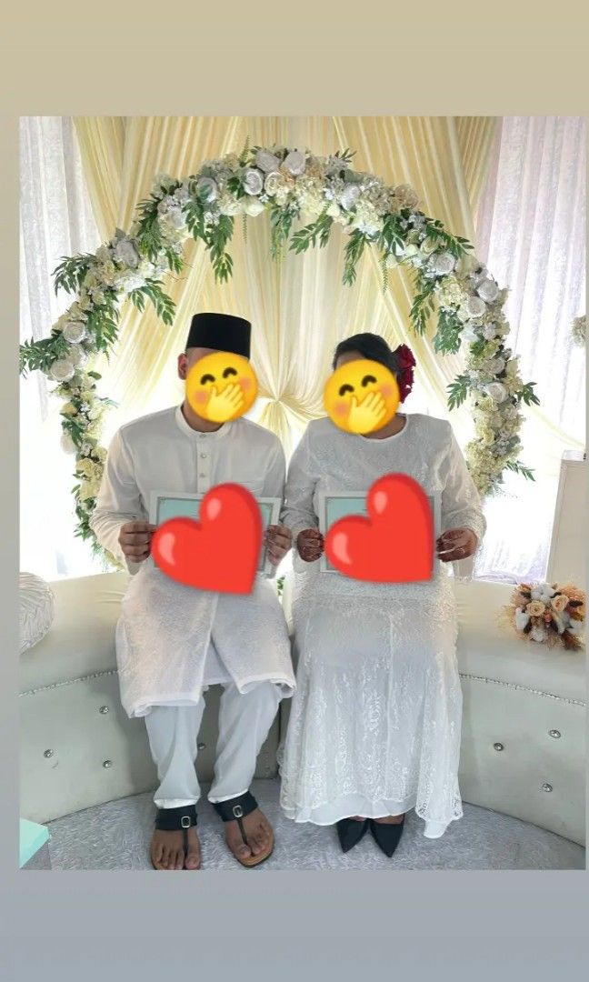 Couple nikah sets, Women's Fashion, Muslimah Fashion, Baju Kurung ...