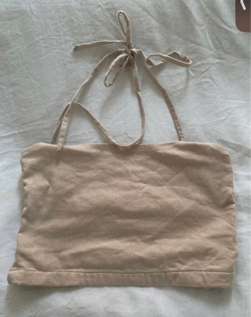 Custom linen double lined top, Women's Fashion, Tops, Blouses on Carousell