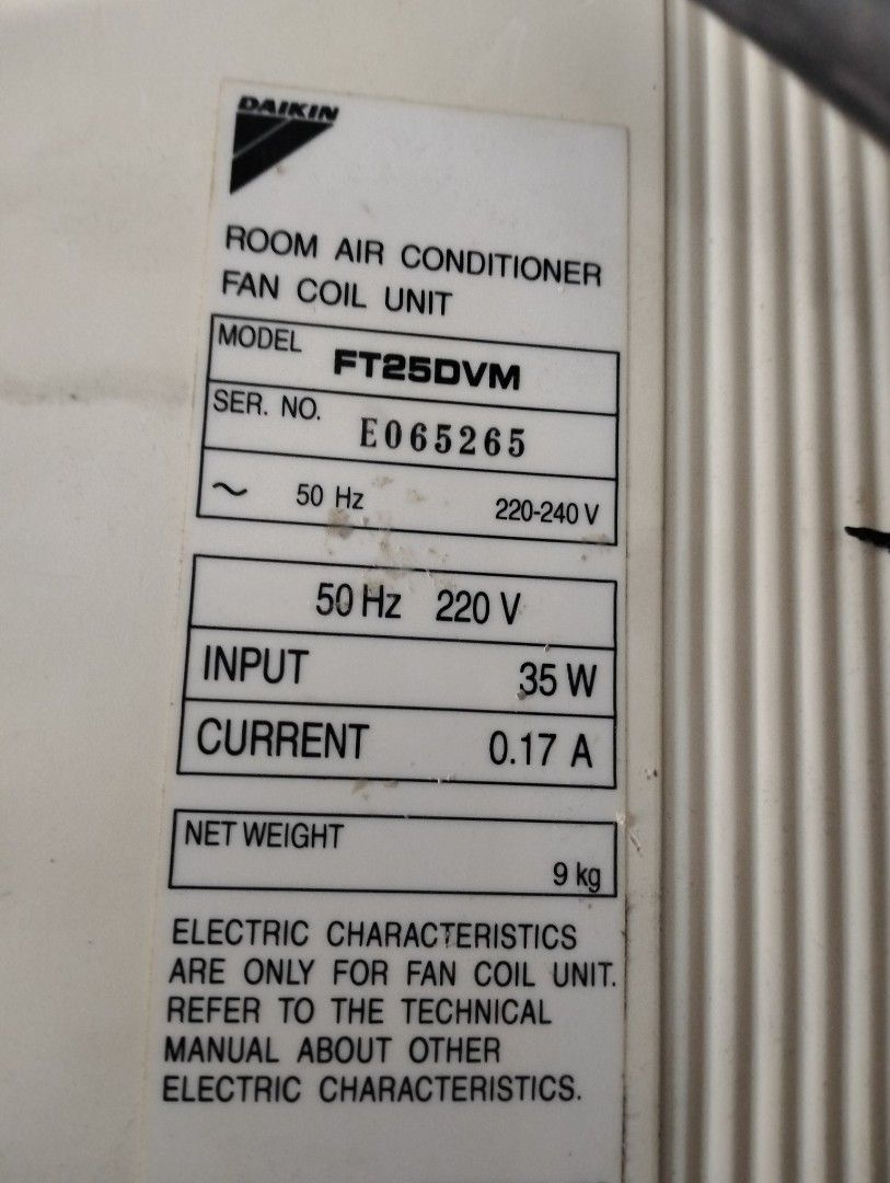 DAIKIN AIRCONDITION SPLIT TYPE, TV & Home Appliances, Air Conditioners ...