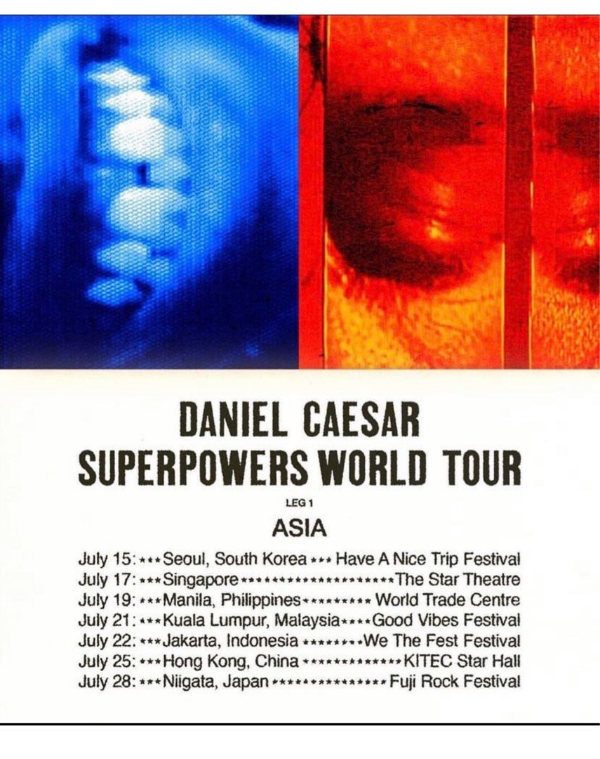 Daniel caesar ticket cat 2 x 2 side by side, Tickets & Vouchers, Event ...