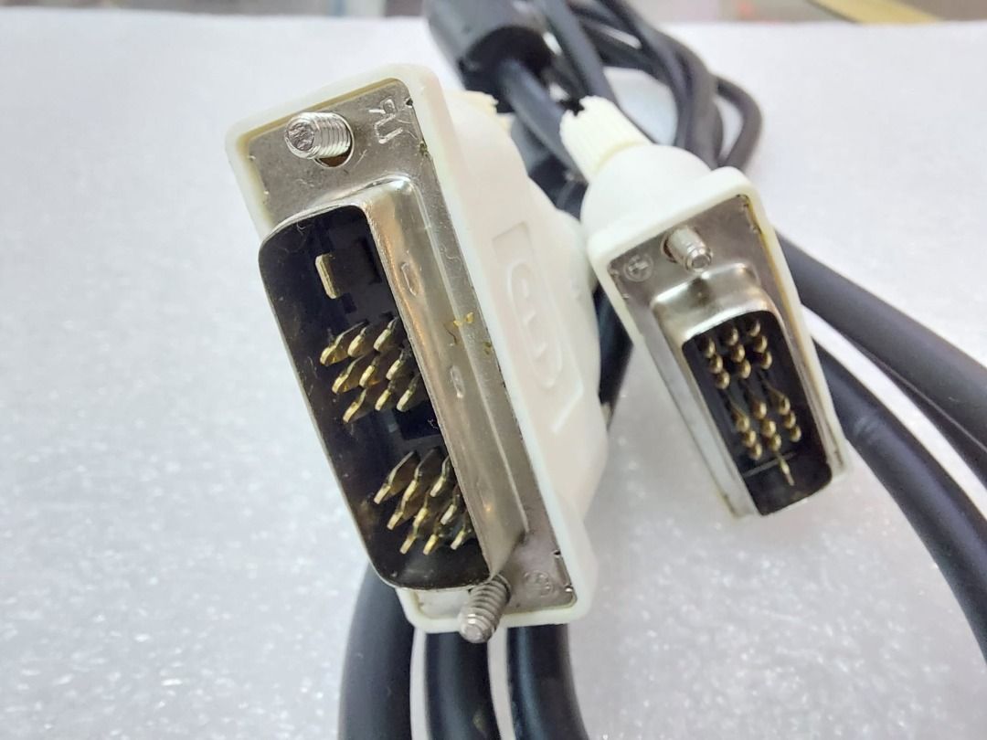 DVI-D Male Dual Link to DVI-D Male Dual Link Hotron Computer Cable E246588 AWM Style 20276 30v ...