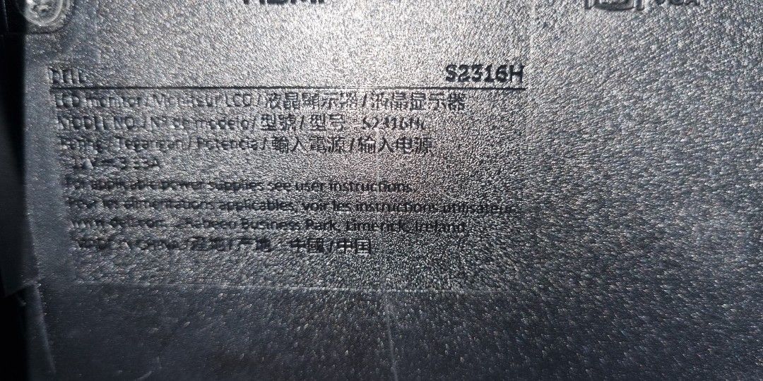 Dell Monitor S2316, Computers & Tech, Parts & Accessories, Monitor ...