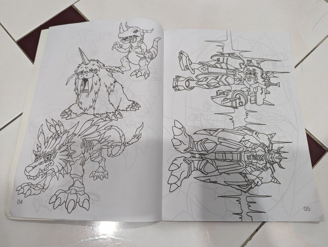 DIGITAL MONSTER DIGIMON COLOURING BOOK 1, Hobbies & Toys, Toys & Games ...