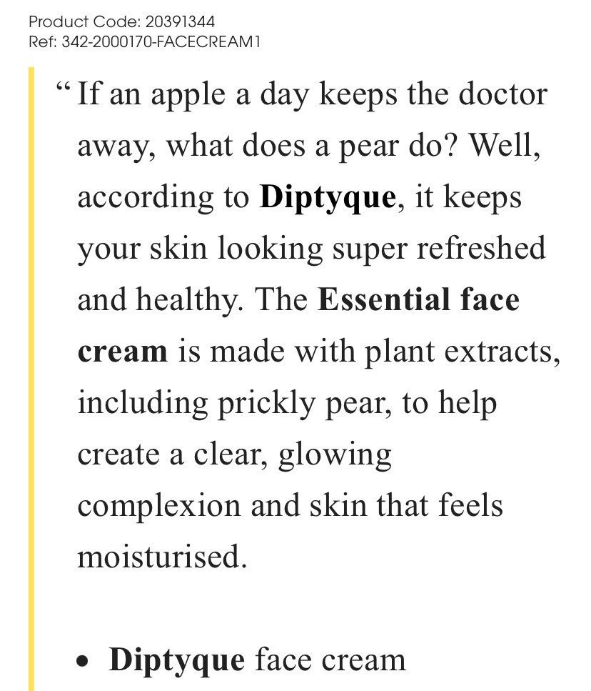 Diptyque Essential Face Cream - 20ml, Beauty & Personal Care, Face ...