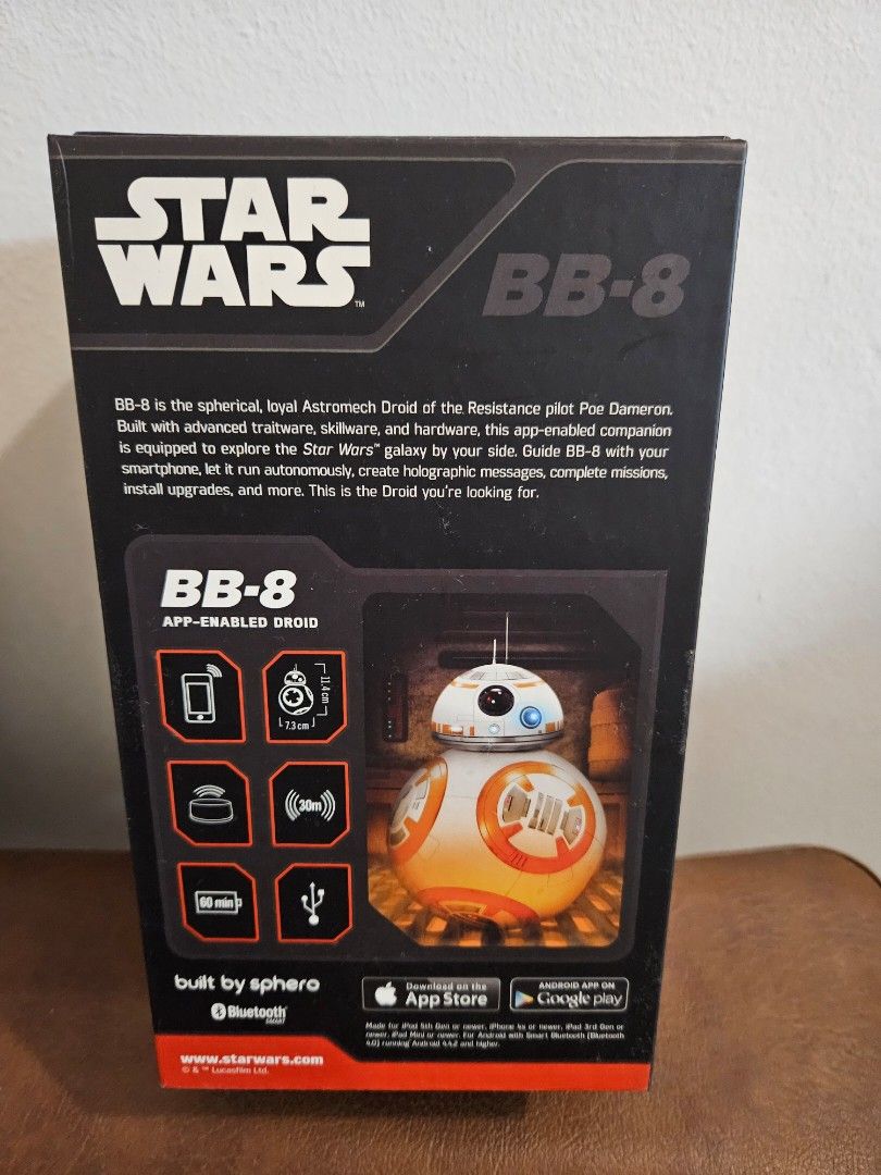 Disney Star Wars BB8 Sphero App enabled Droid BB-8, Hobbies & Toys ...