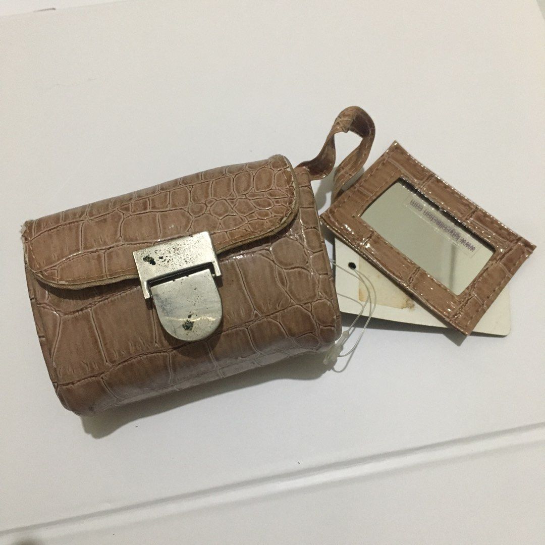 Dompet koin mini motif kulit plastik masami shouko ada cermin, Barang ...