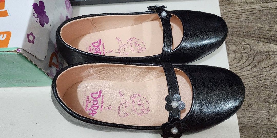 DORA the Explorer Black School Shoe for Girls Size 27 on Carousell