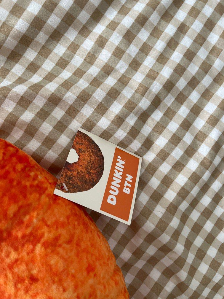 Dunkin’ BTN cha eun woo donut plushie pillow, Furniture & Home Living ...