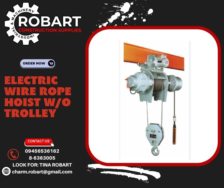 ELECTRIC WIRE ROPE HOISE, W/O TROLLEY on Carousell