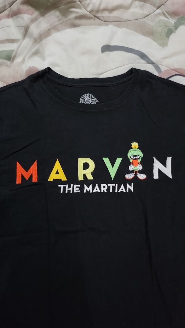 Embroidered Marvin the Martian Mens Shirt, Men's Fashion, Tops & Sets ...