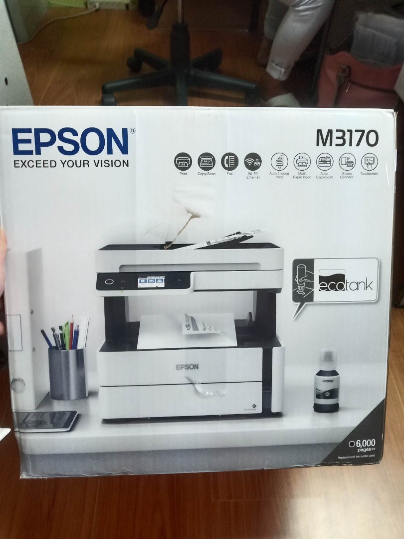 EPSON Eco Tank M3170 PRINTER, Computers & Tech, Printers, Scanners ...