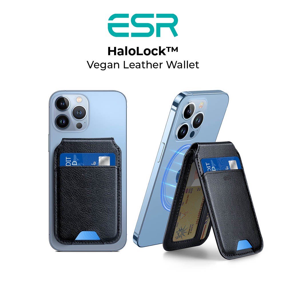 ESR HaloLock Vegan Leather MagSafe Wallet, Mobile Phones & Gadgets, Mobile & Gadget Accessories ...