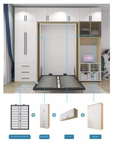 Euroman rotating invisible bed wall cabinet bed with wardrobe ...