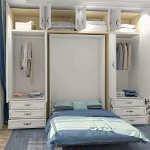 Euroman rotating invisible bed wall cabinet bed with wardrobe ...