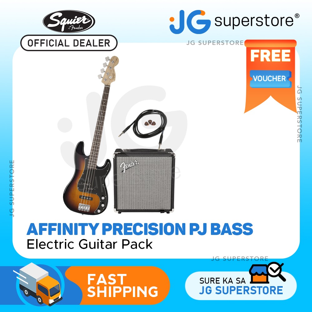 Fender Squier Affinity Series Precision Electric Bass Guitar PJ with ...