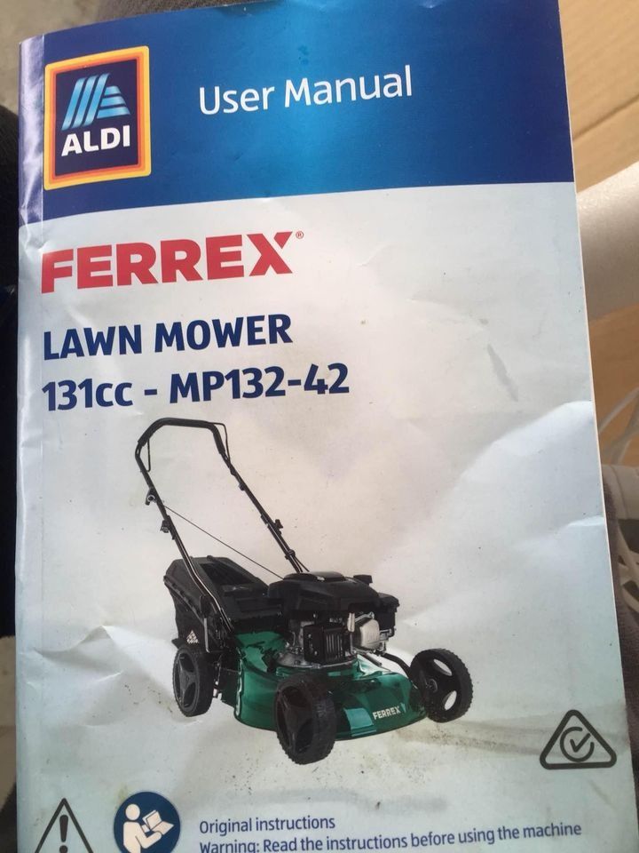 Ferrex 131cc Lawn Mower -QC, Furniture & Home Living, Gardening, Grass ...