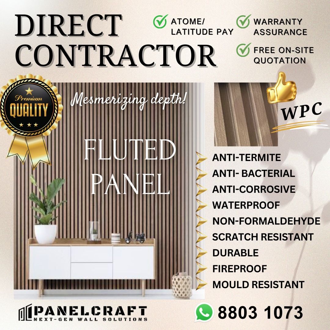 Direct Contractor Fluted Wall Panel Sg Local Aesthetic Waterproof ...