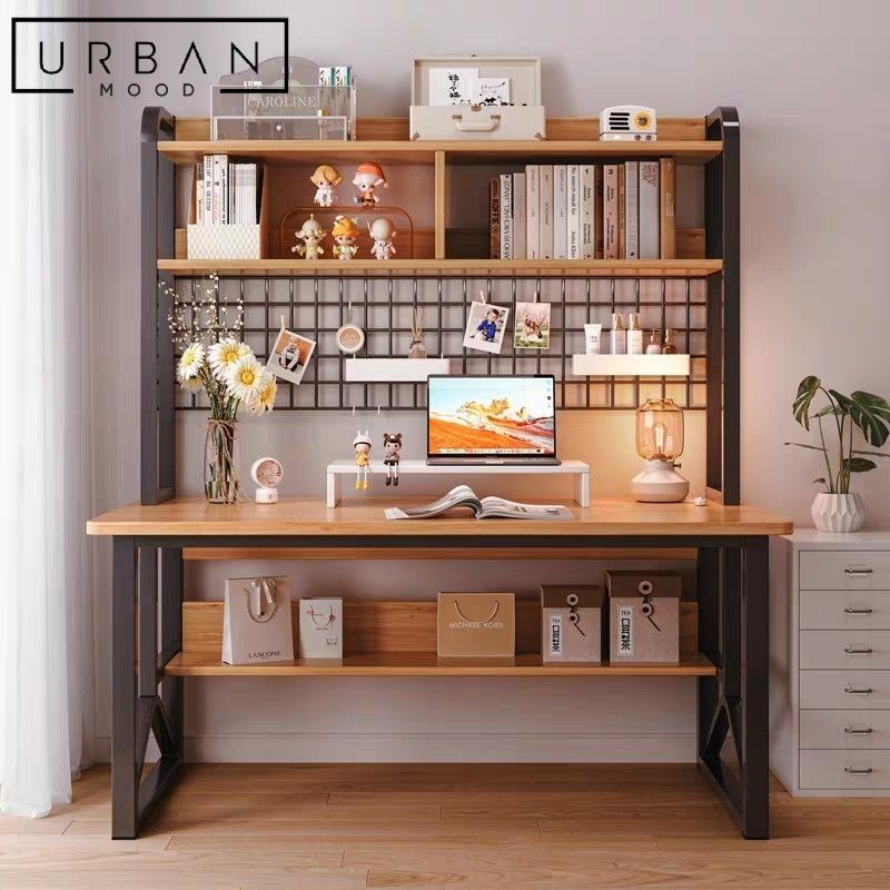 FOCAL Modern Study Table With Shelf, Furniture & Home Living, Furniture ...