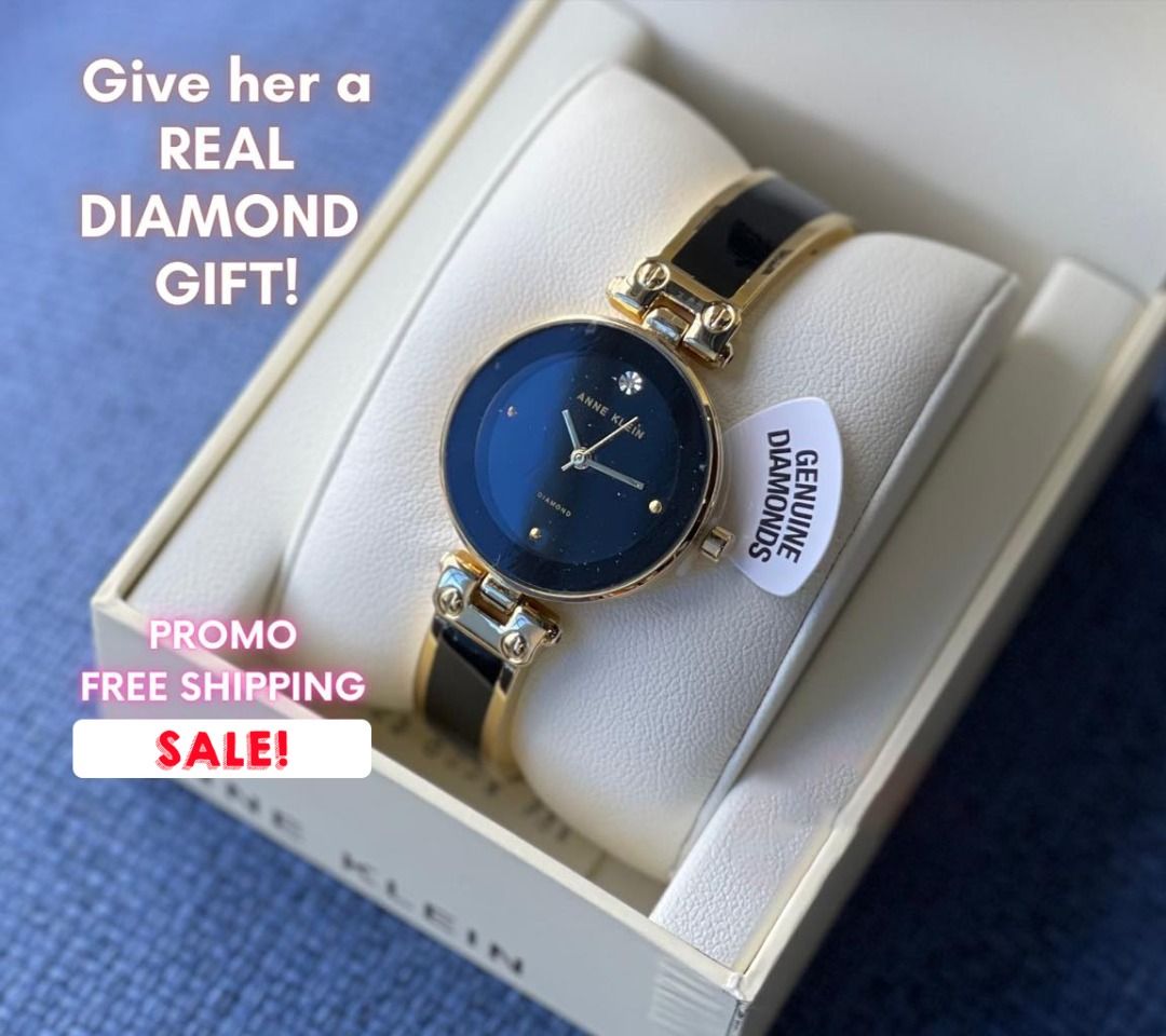 FREE SHIPPING Original Anne Klein Black Faced Watch on Carousell