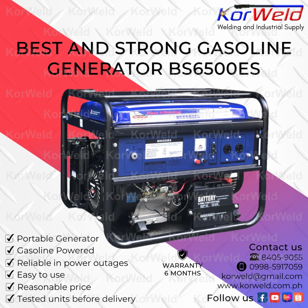 Gasoline Generator BS6500ES - Best and Strong, Commercial & Industrial ...