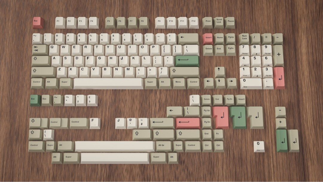 GMK 9009 R2 classic beige keycap for Mechanical Keyboard, Computers ...