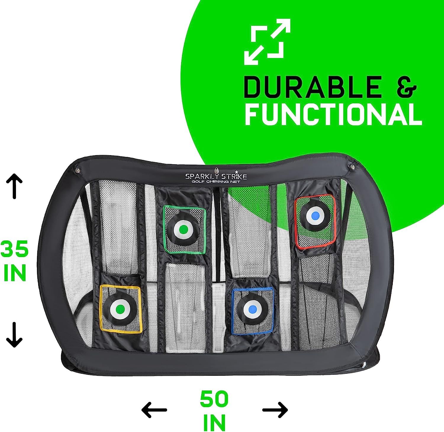 Golf Chipping Net - XL Size with 4 Targets. Practice Your Chipping And ...