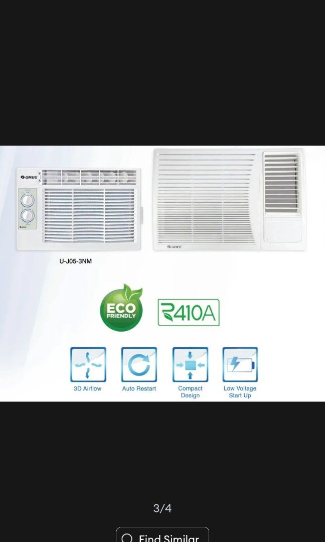 Gree 1.5HP Manually Controlled Window Type Non-Inverter Aircon U-J12 ...