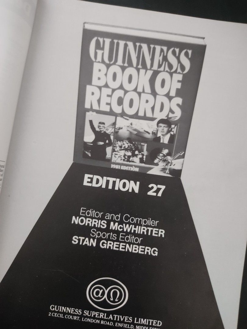 Guinness Book of Records 1981 Edition (Hardbound) on Carousell