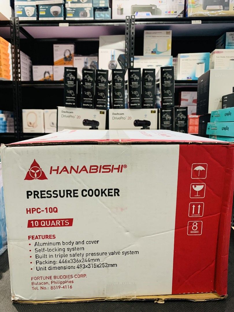 Hanabishi 10 Quartz Pressure Cooker HPC-10QC, TV & Home Appliances ...