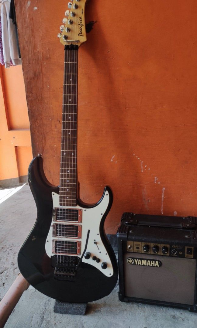 Heavily modded Yamaha Pacifica 112J with Yamaha amp on Carousell