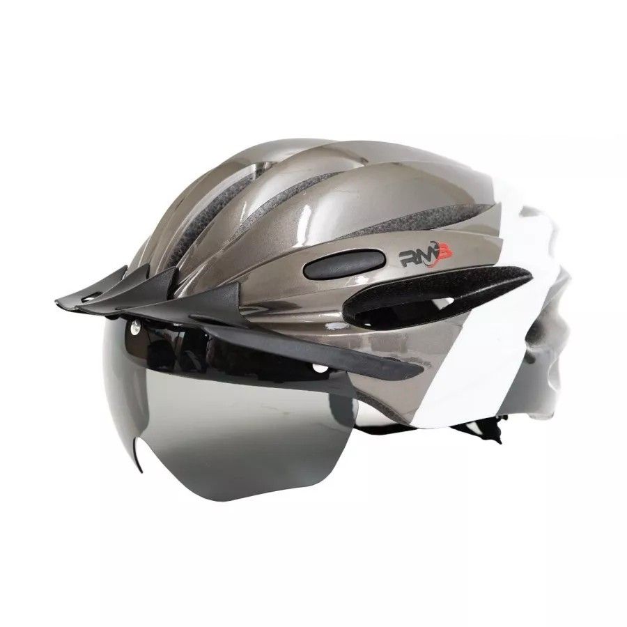 HELM SEPEDA RMB WP05 DENGAN GOGGLES DAN VISOR, Olah Raga, Sepeda di ...