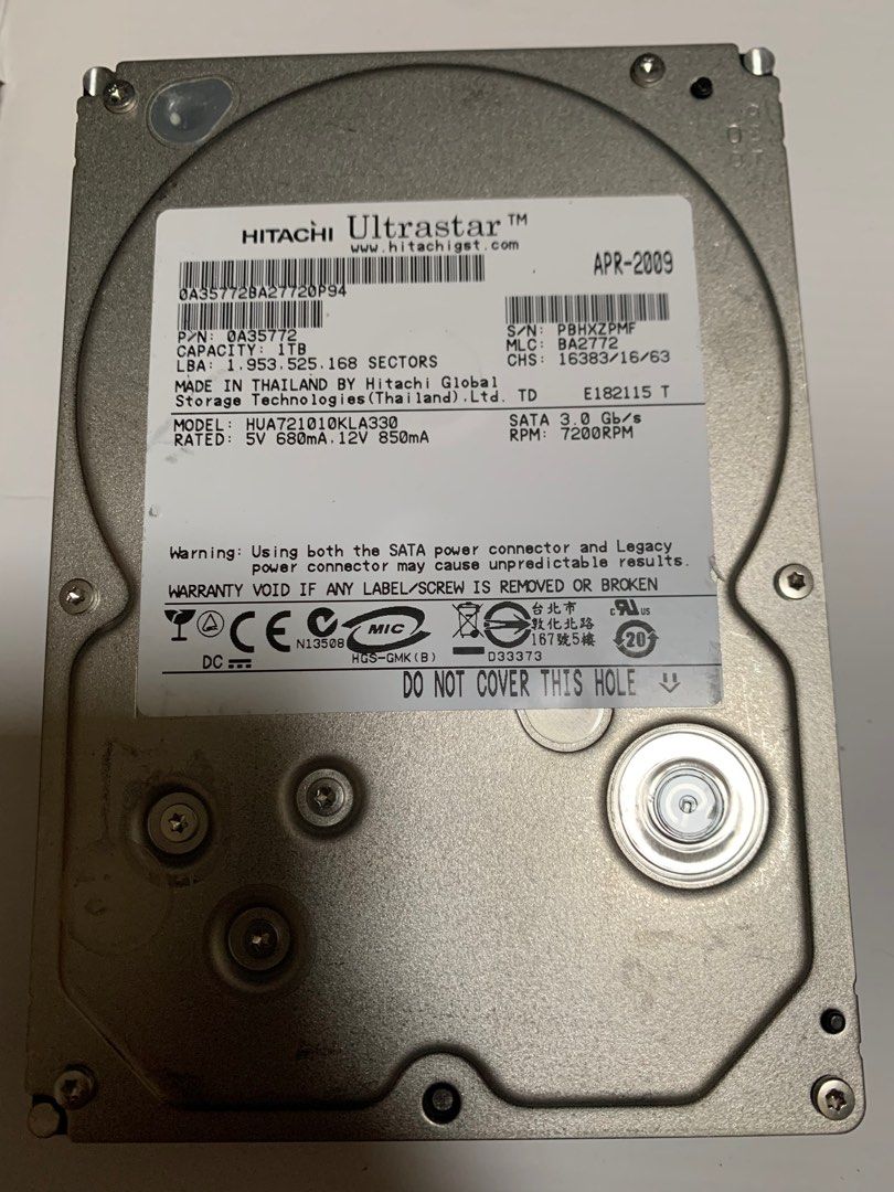 Hitachi Hdd, Computers & Tech, Parts & Accessories, Computer Parts on ...