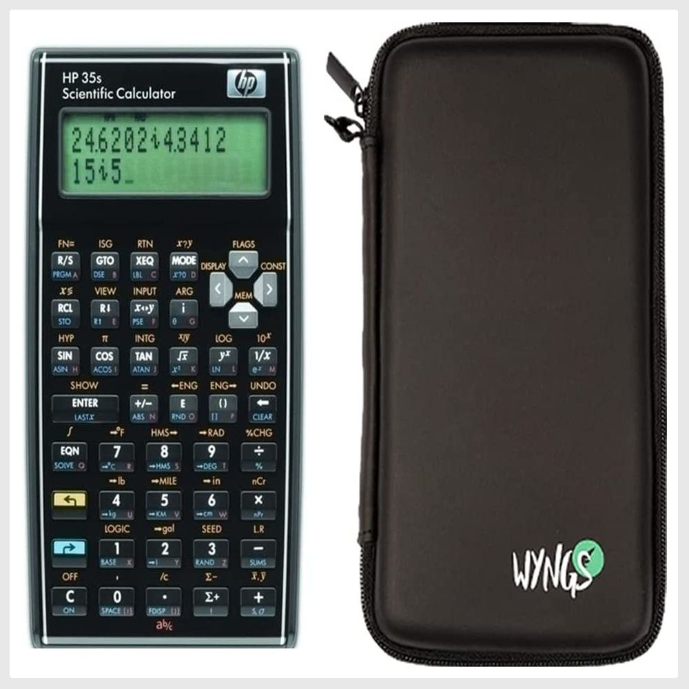 HP 35S Technical Scientific Calculator + WYNGS Protective Case Black ...