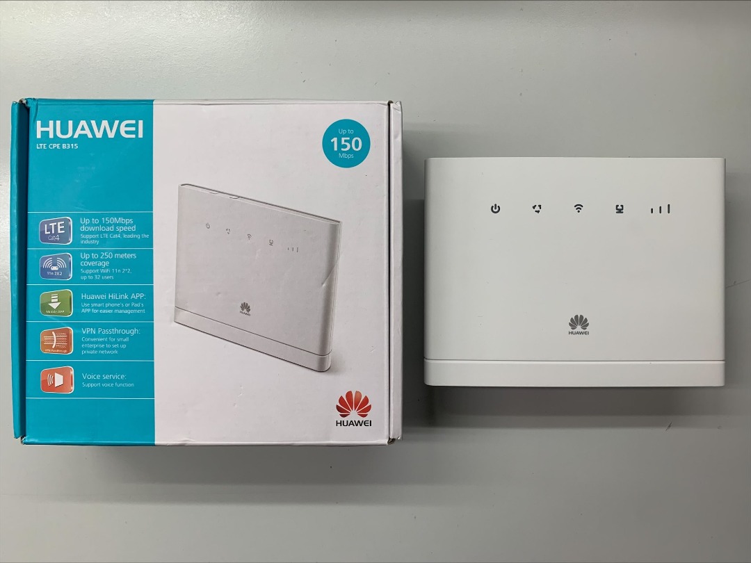 Huawei B315 UNLOCKED (FREE MOD + AIO + 2x 5dBi ANTENNA) B315s-607 4G ...
