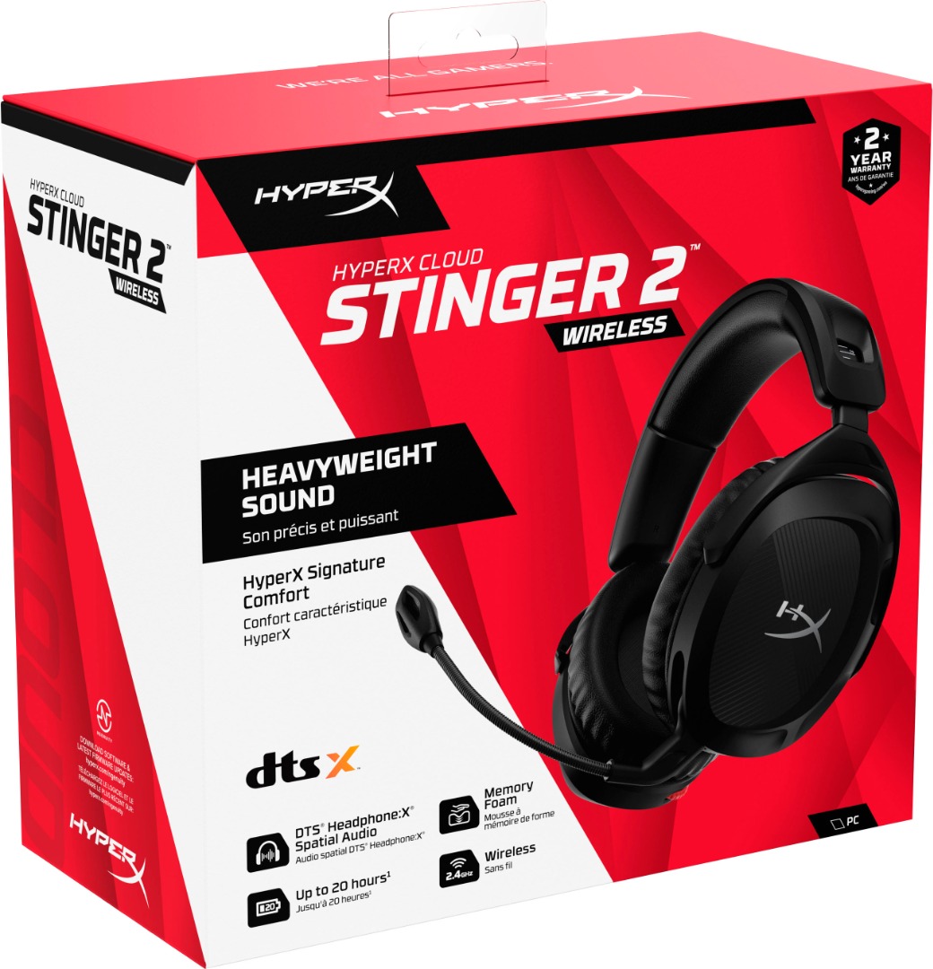 HyperX Cloud Stinger II Wireless Gaming Headset 676A2AA, Audio ...