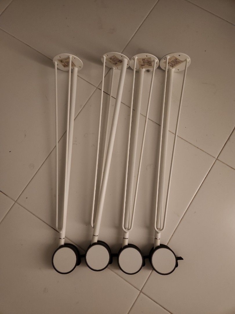 Ikea Krille Wheeled Legs for Table, Furniture & Home Living, Furniture ...