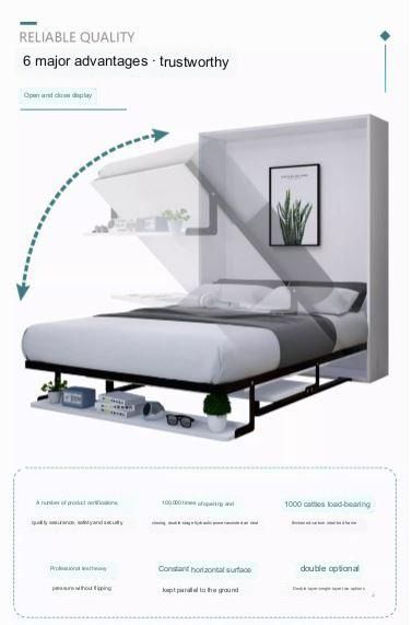 Invisible bed Hidden folding bed Wardrobe bed Murphy bed Flip bed Desk ...