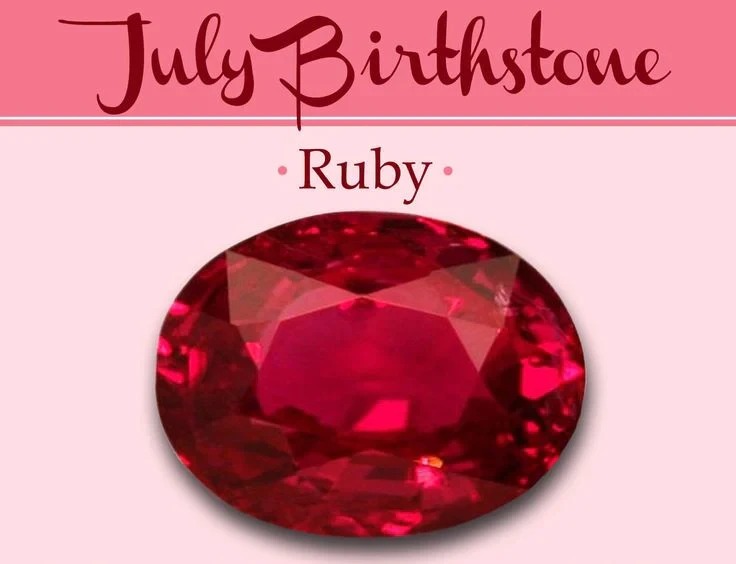 JULY-Certified Ruby / Zodiac-Cancer♋ FOR Wedding / Gift to Fiance ...