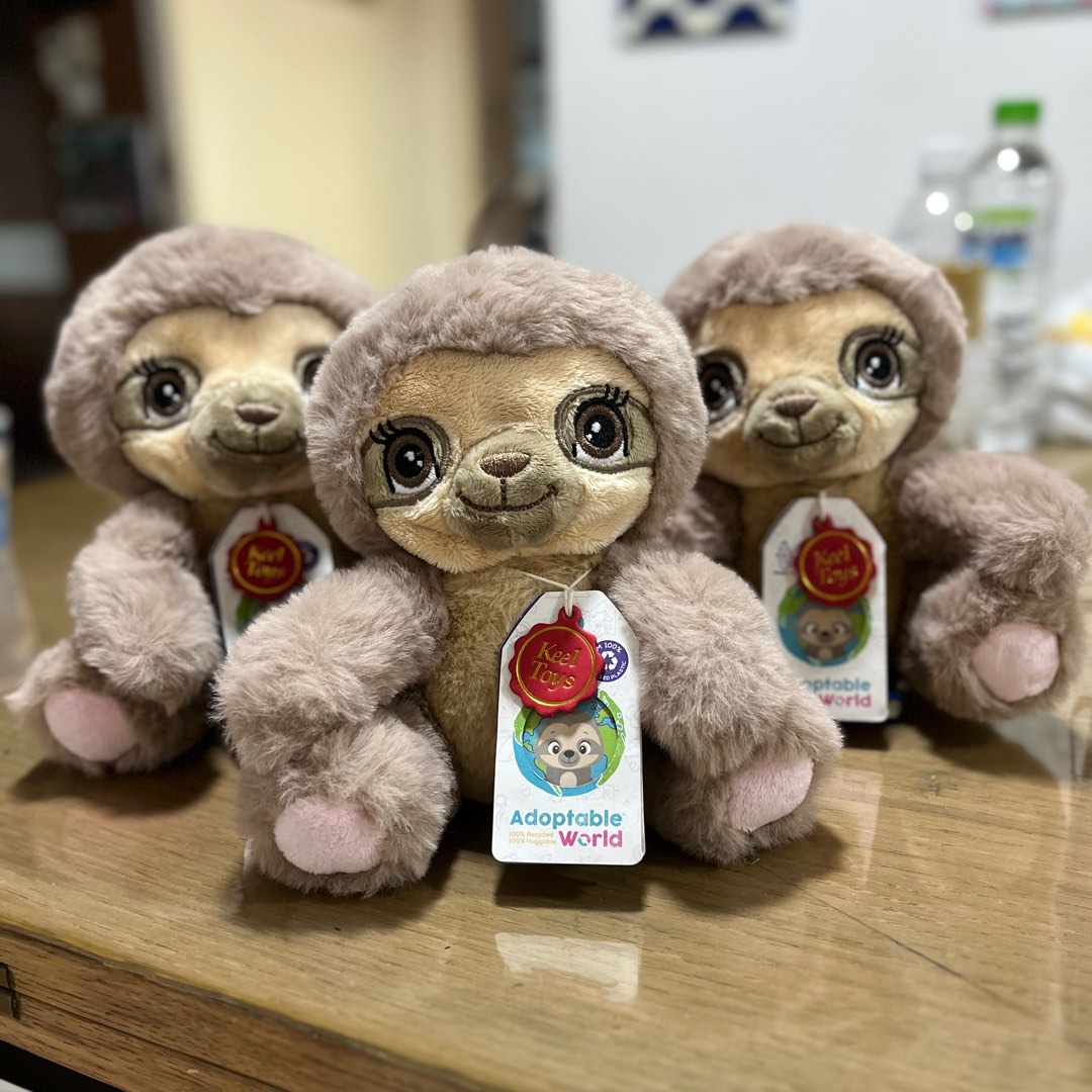 Keel Toy Sloth Soft Toy Adoptable World, Hobbies & Toys, Toys & Games on Carousell