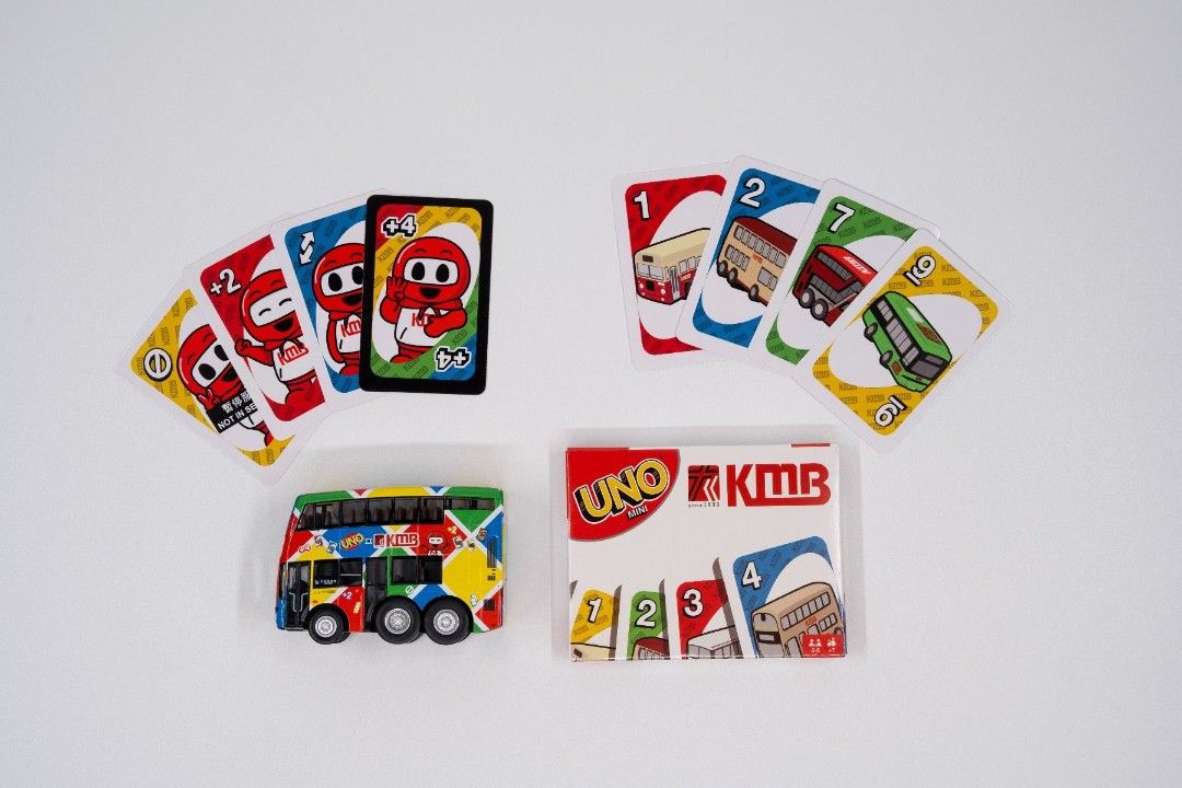 KMB X UNO MINI CARDS & QBUS SET, 興趣及遊戲, 玩具 & 遊戲類 - Carousell