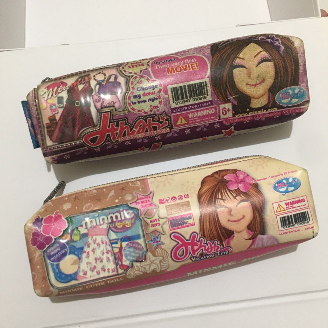 Kotak pensil Minmie sleting tempat pensil pencil case alat tulis anak ...