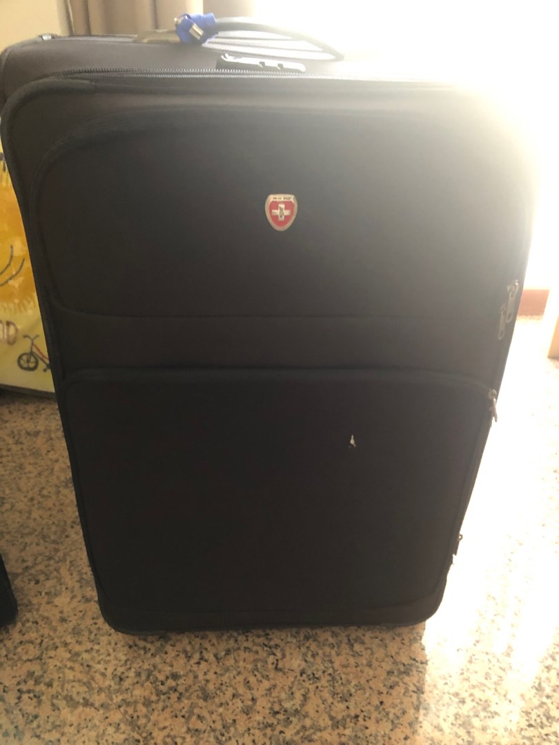 Large Black Swiss Polo Suitcase, Hobbies & Toys, Travel, Luggage on ...