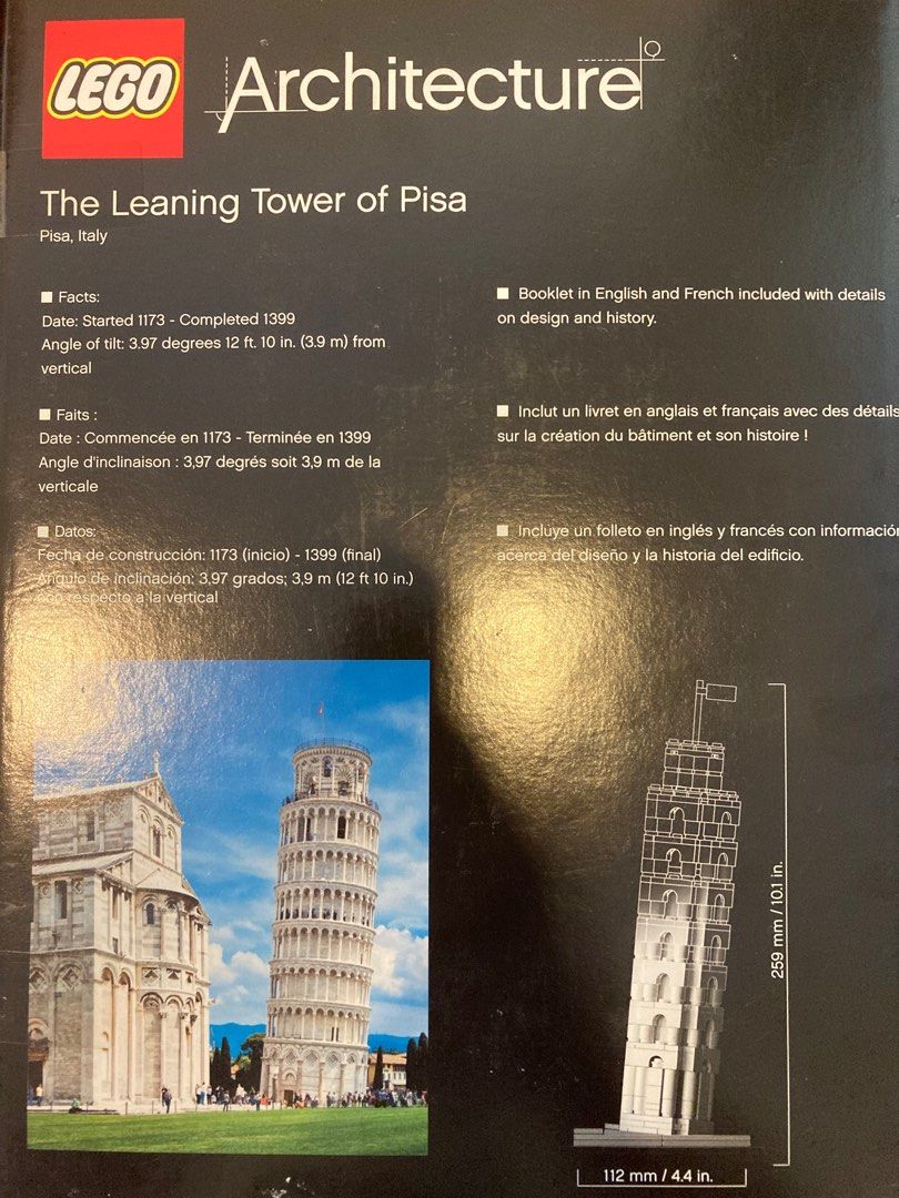Lego - The leaning tower of Pisa, Hobbies & Toys, Toys & Games on Carousell
